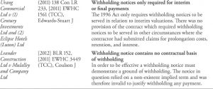 Sections 110(1) and 111:Payment and Withholding Notices under the 1996 ...